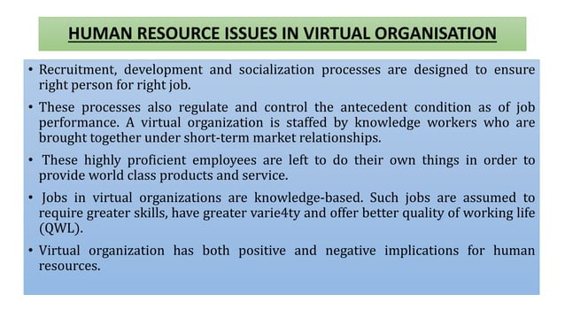 virtual organisation | PPTX