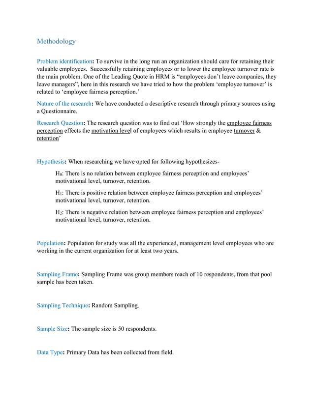 Employee Fairness Perception and its Effect on their Motivation Level ...