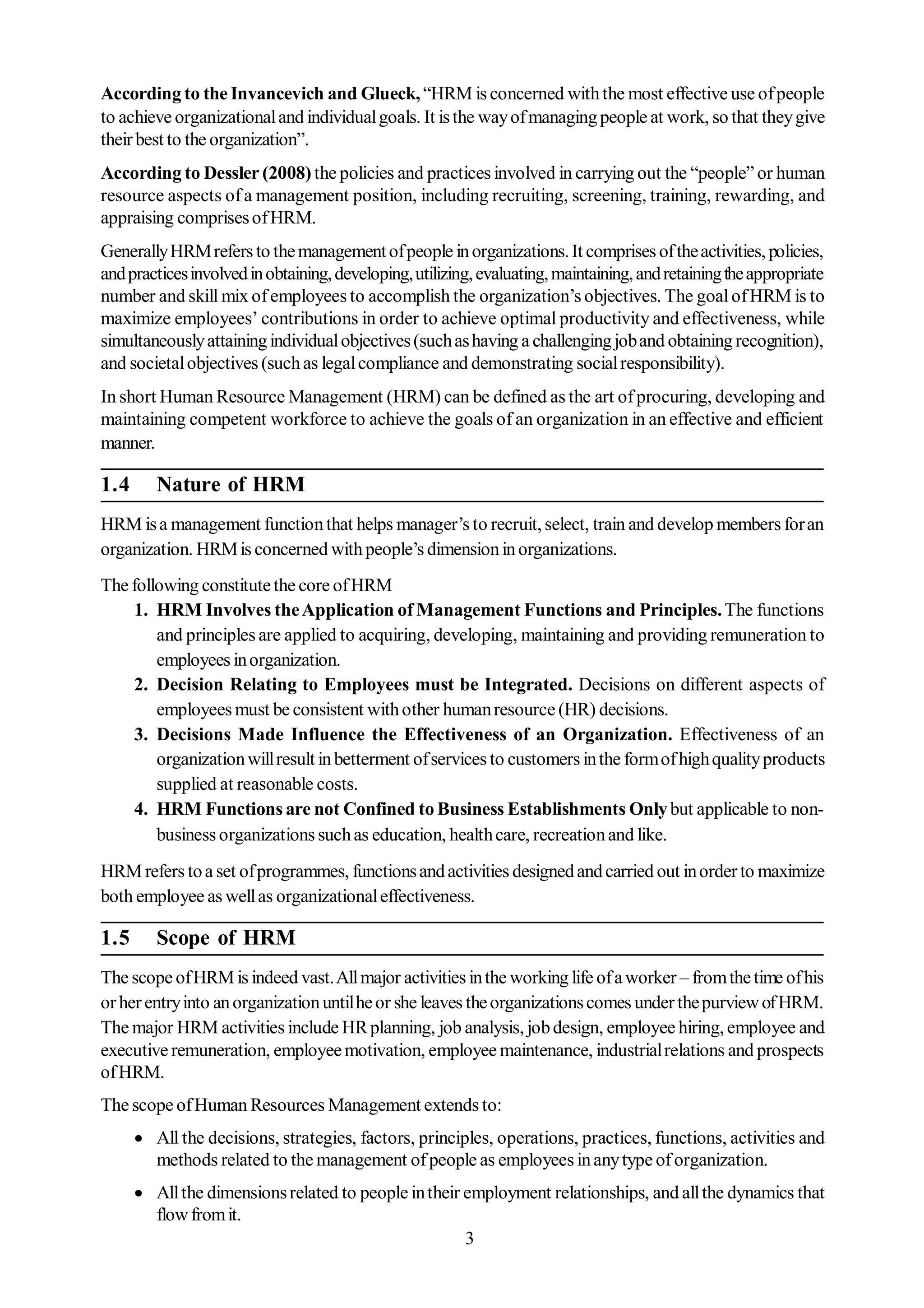 Human Resources Management Notes | PDF