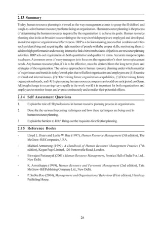 Human Resources Management Notes | PDF
