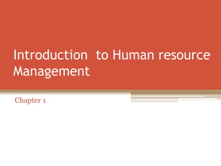 Hrm chapter 1 pmm old | PPT