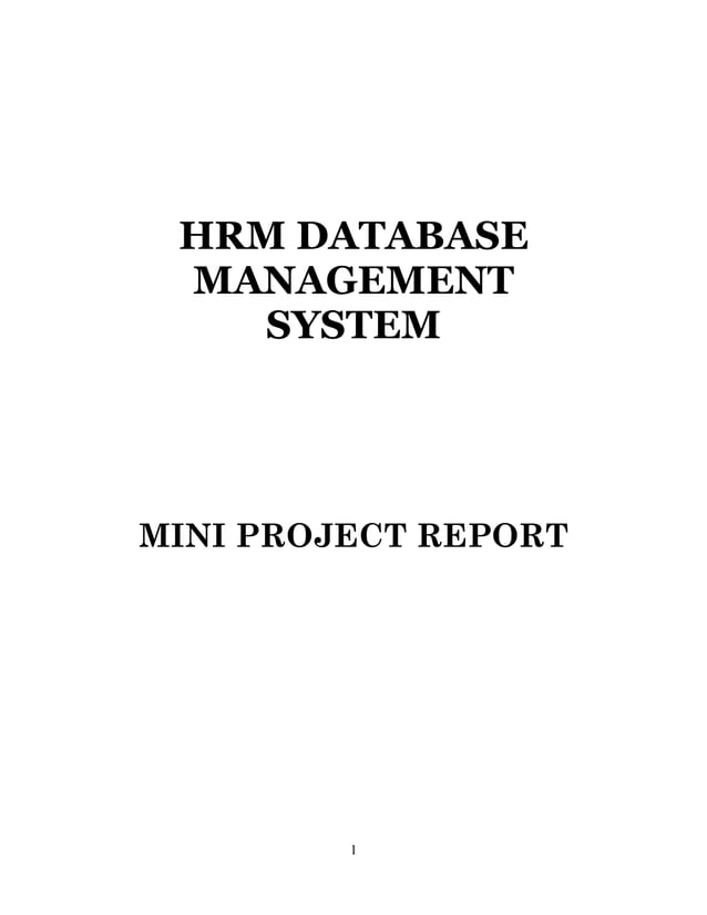 Hrm database-management-java-project | ZIP