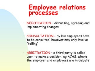HRM - Employee Relations Slides | PPT