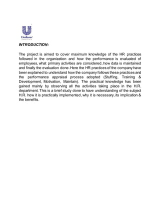 Human Resource Management Theories VS Reality at Unilever Bangladesh | DOCX