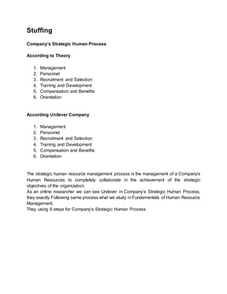 Human Resource Management Theories VS Reality at Unilever Bangladesh | DOCX