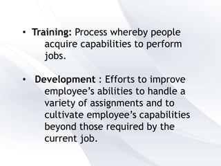 Hrm human resources development | PPT