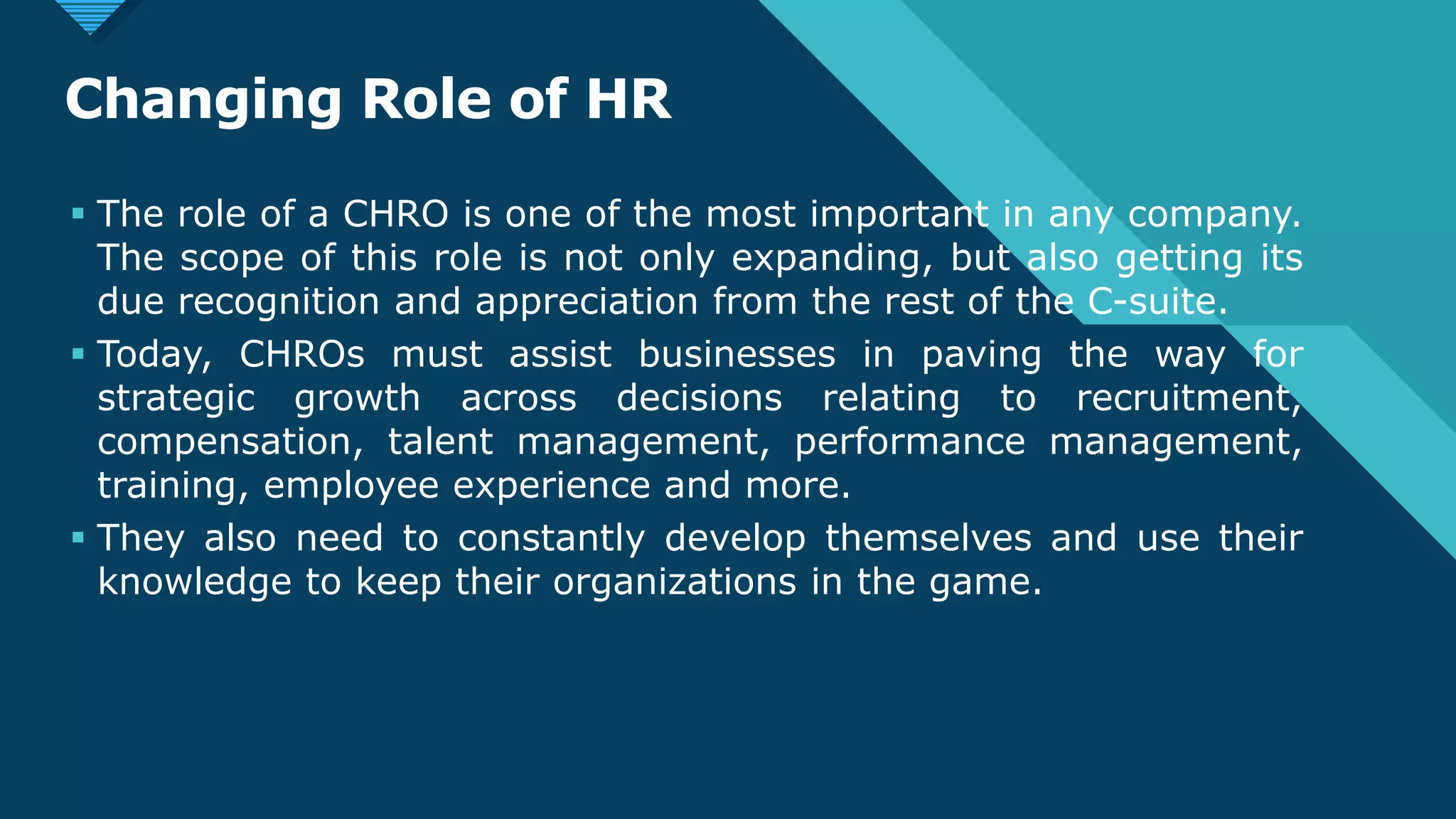 The Changing Role of HR | PPT