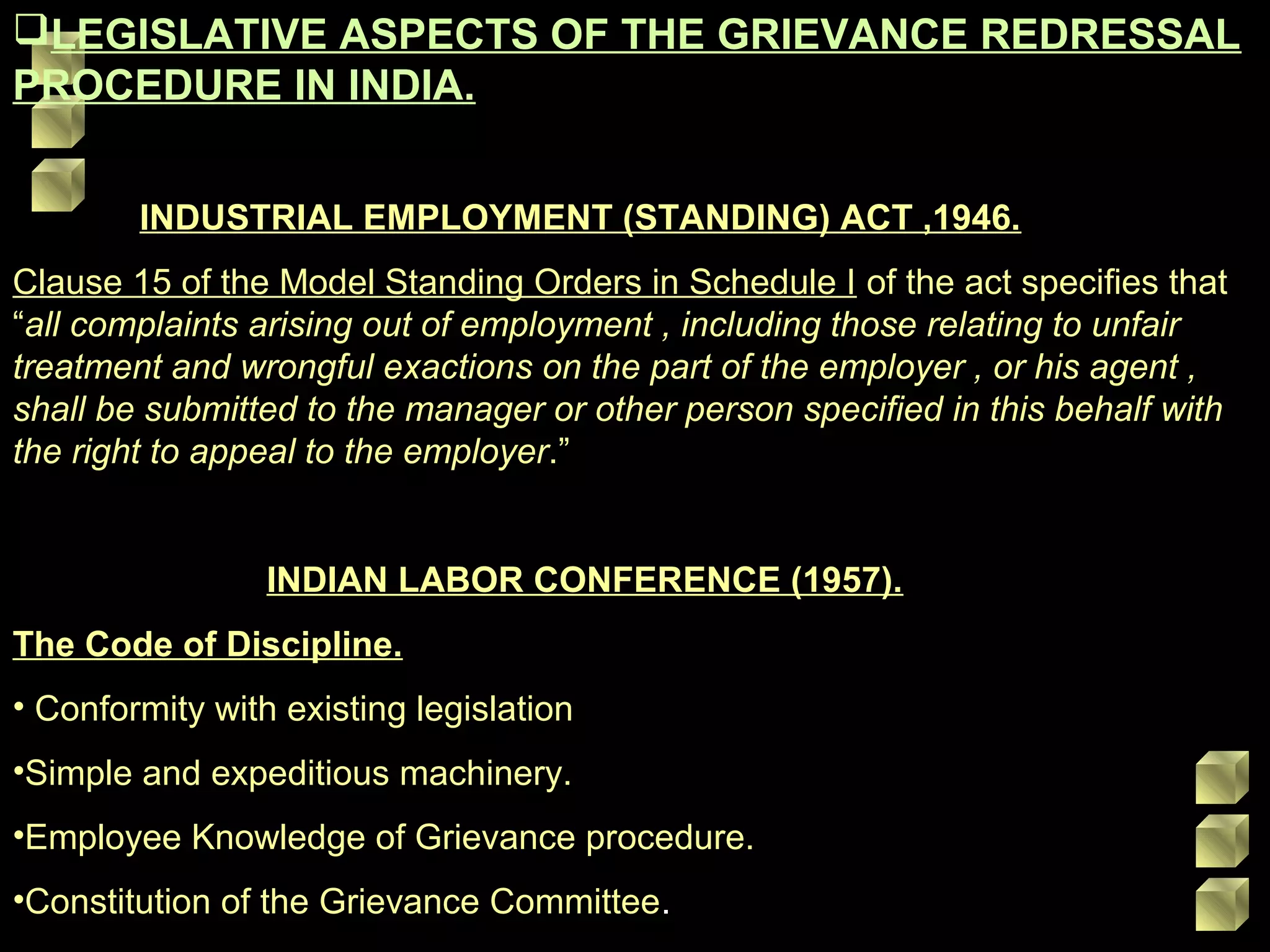 Hrm module iv-grievance procedure | PPT