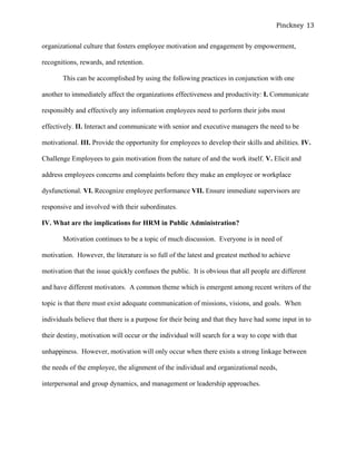 Hrm motivational strategies | PDF