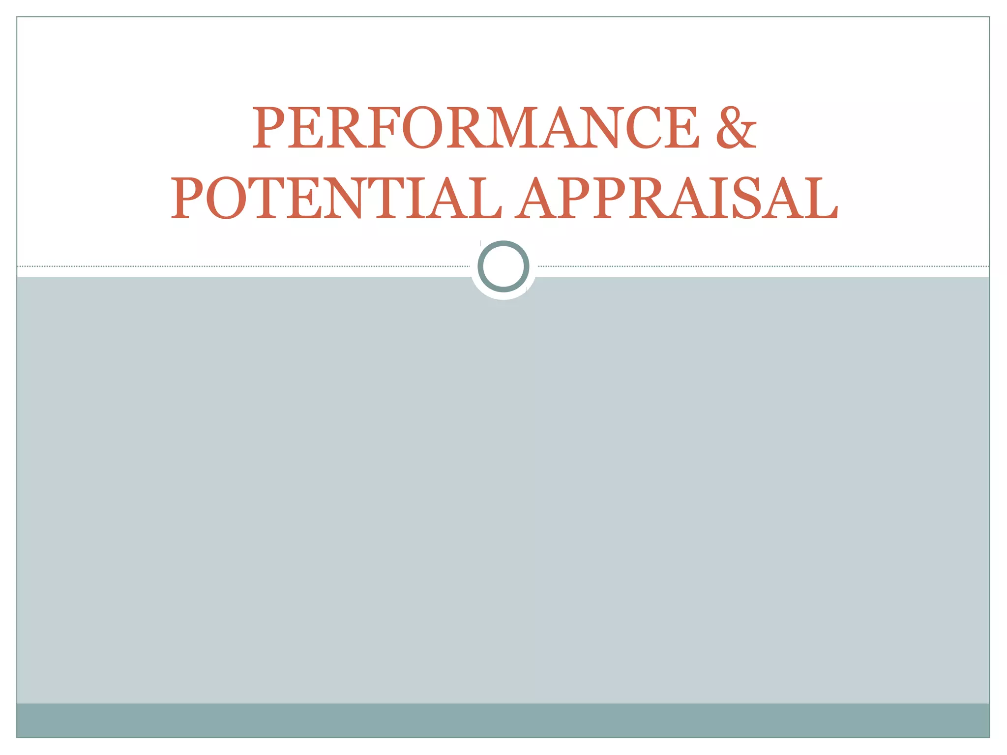 Hrm performance & potential appraisal | PPT