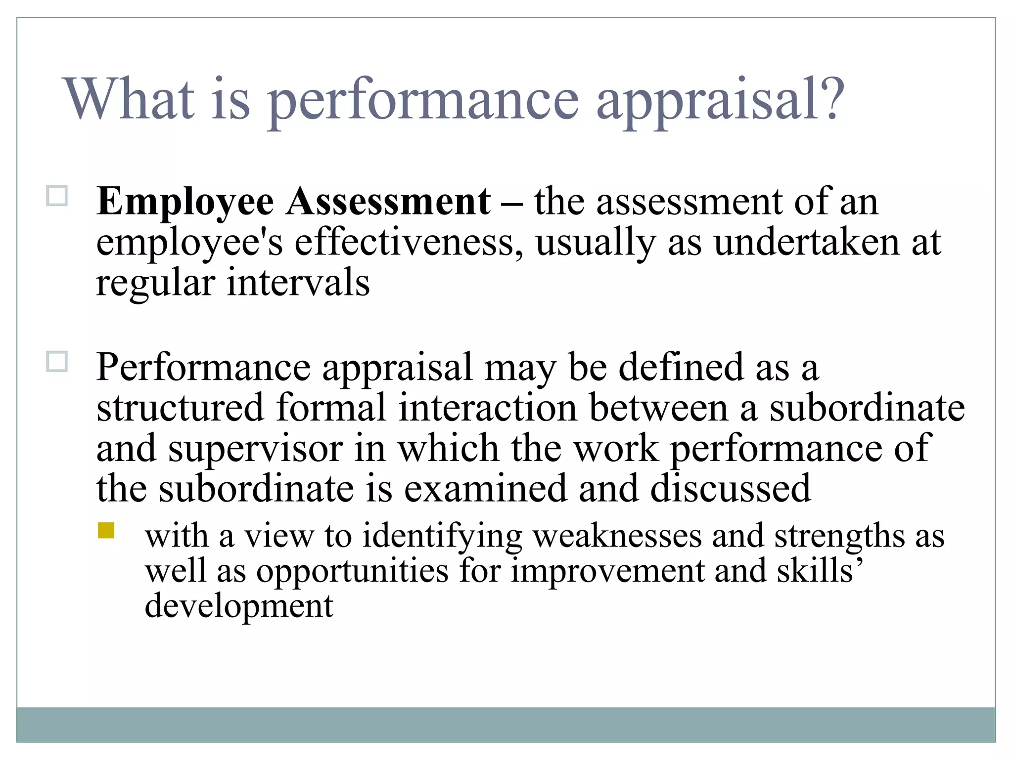 Hrm performance & potential appraisal | PPT