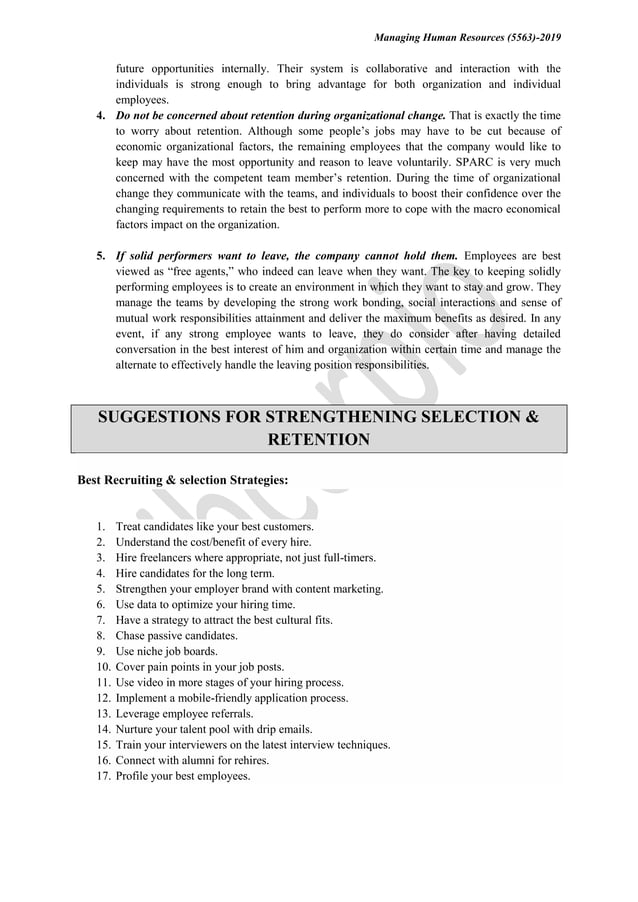 SELECTION PROCESS, ‎PLACEMENT, RETENTION | PDF