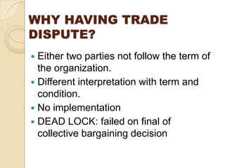 Hrm trade dispute | PPTX