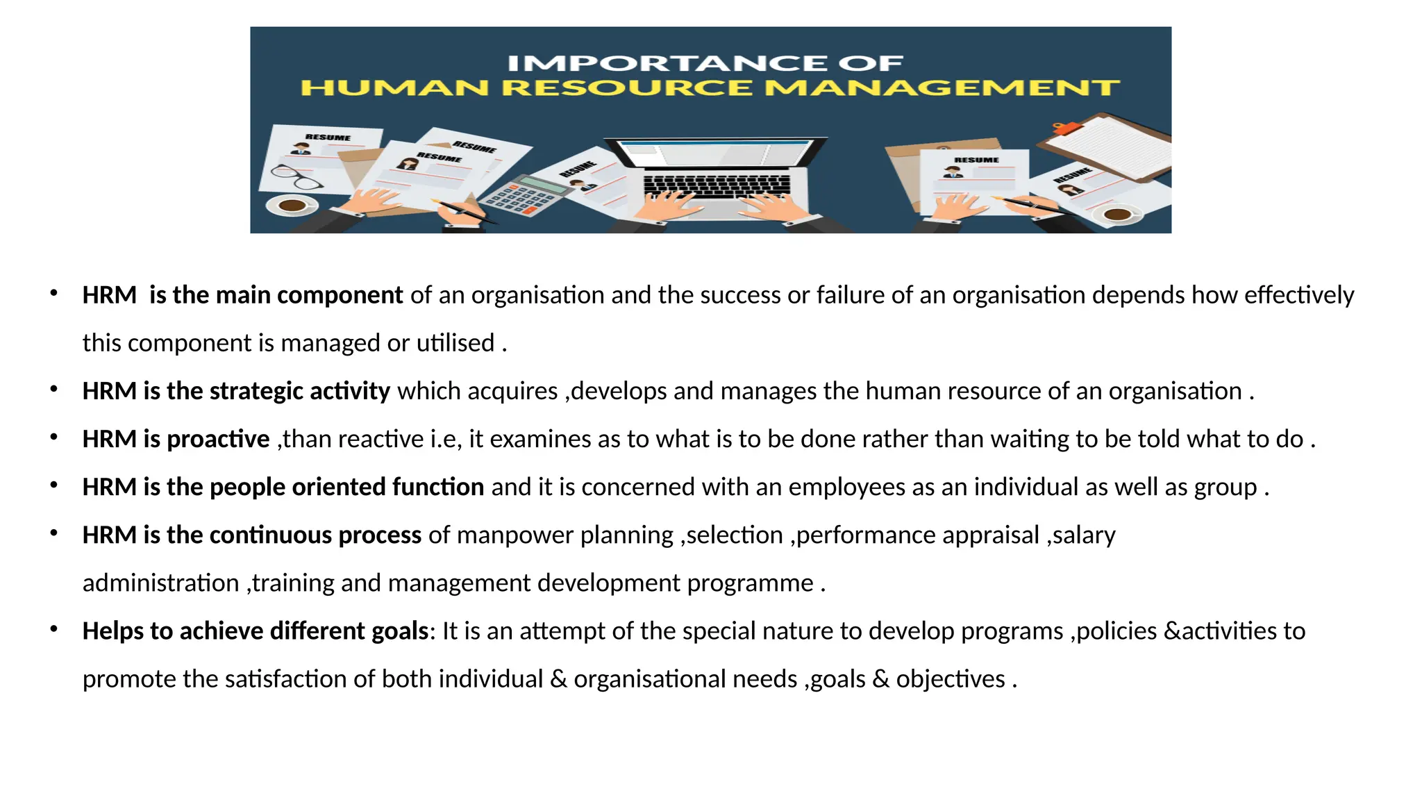 HRM- Meaning of human resource management, definition, importance of ...