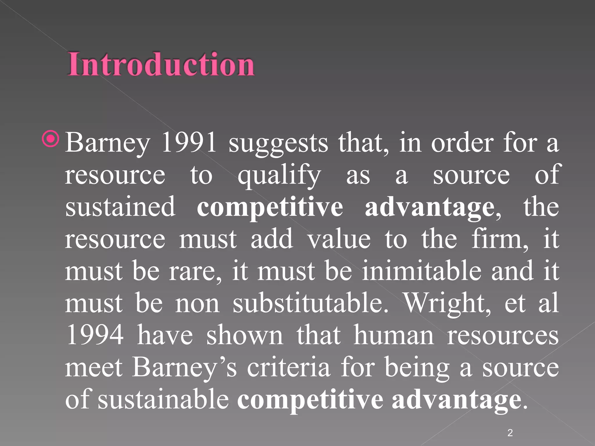 Human Resource Management ( competitive advantage) | PPT