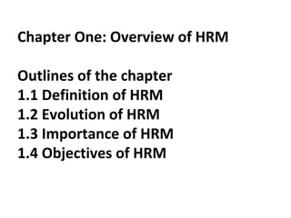 HRM Lecture Chapter 1 3 | PPT
