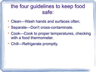 KEEPING FOOD SAFE IN STORAGE | PPT