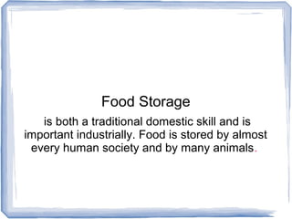 KEEPING FOOD SAFE IN STORAGE | PPT