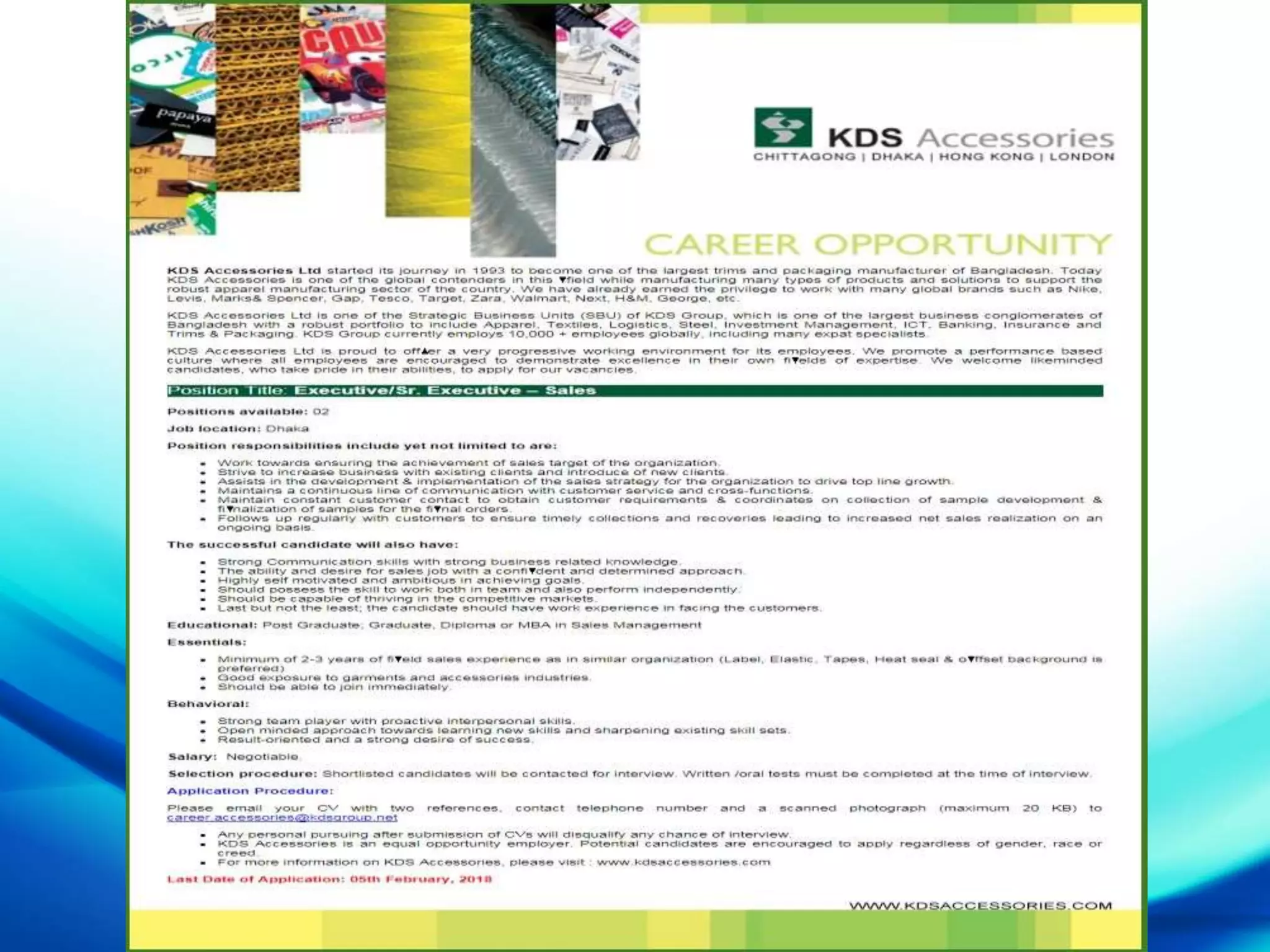 HRM overview of KDS Accessories | PPTX