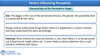 Perception and Factor Influencing perception | PPT | Science