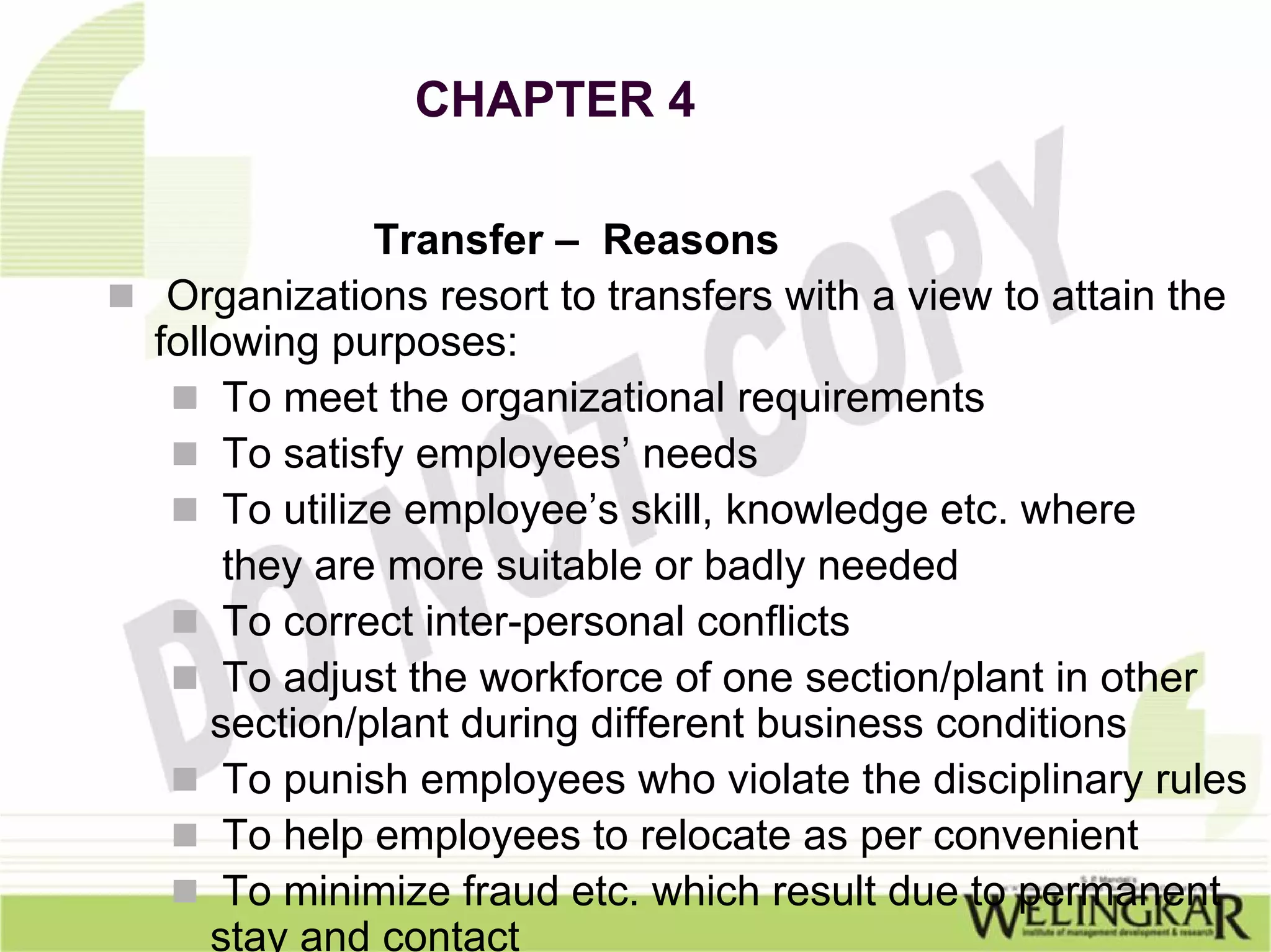 Transfer, Promotions and Demotions | PDF