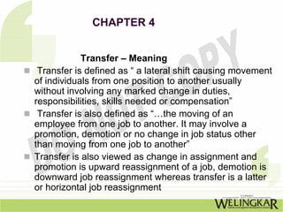 Transfer, Promotions and Demotions | PDF