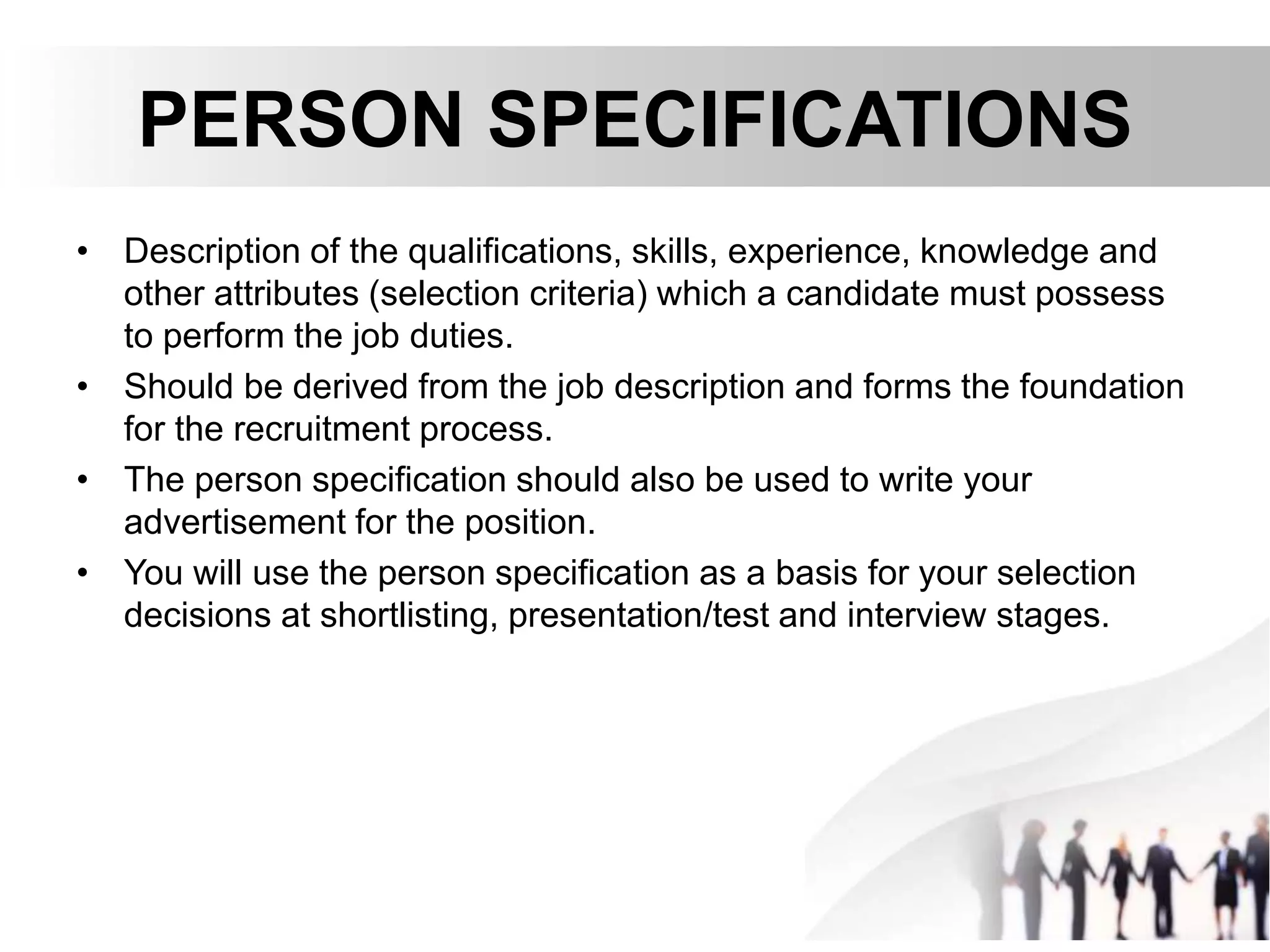 Job analysis, Job Description, Job Specification and Person ...