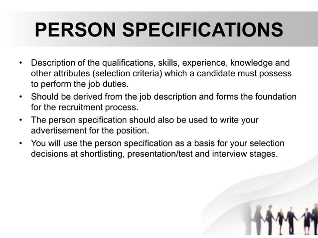 Job analysis, Job Description, Job Specification and Person ...