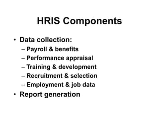 Human Resource and Management: Information System | PPT