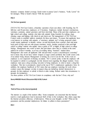 Hrm 320 ( employment law ) entire course | DOCX | Careers