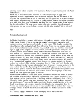 Hrm 320 ( employment law ) entire course | DOCX | Careers