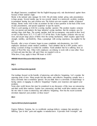 Hrm 320 ( employment law ) entire course | DOCX | Careers