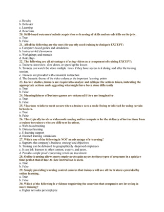 Hrm 326 final exam all possible questions | DOCX