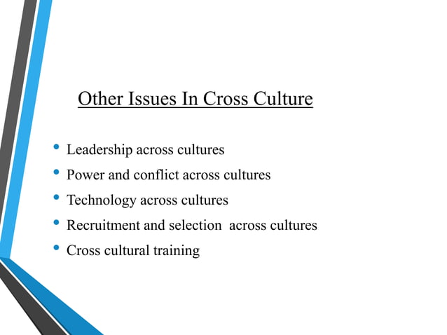 cross cultural issues | PPT