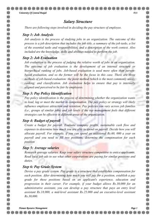 Salary structure | DOCX