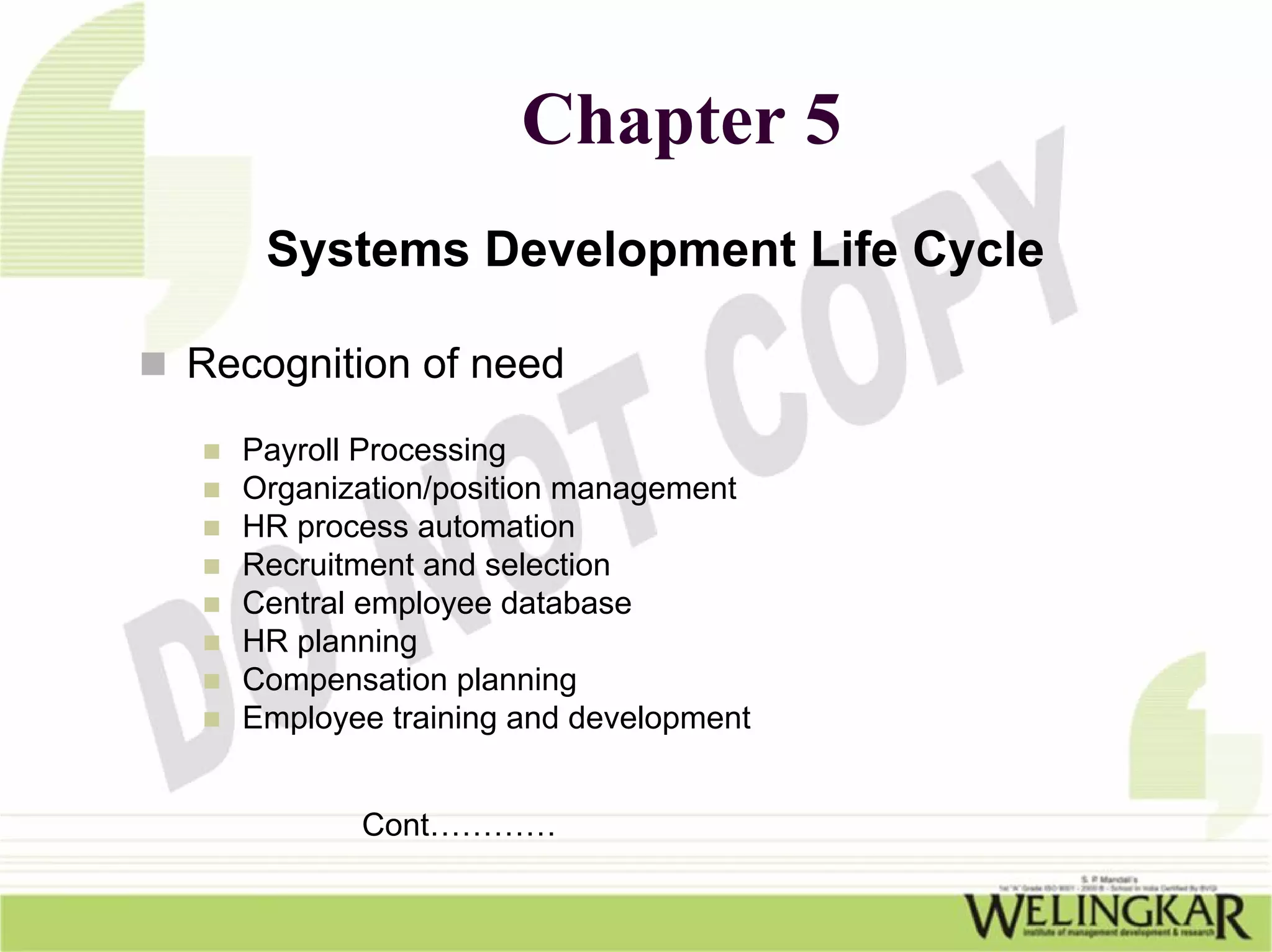 Human Resource Information System (HRIS) – Implementation and Control | PDF