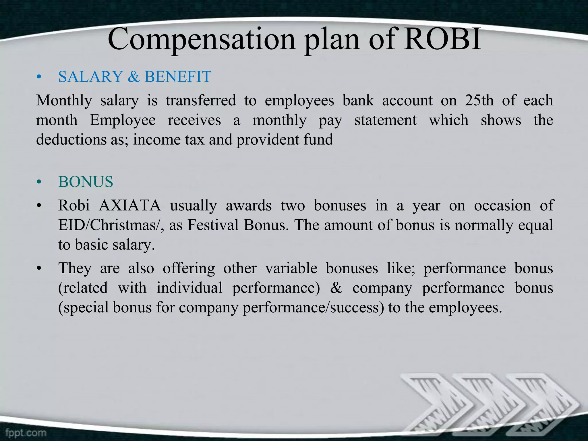 Compensation Practices of ROBI | PPT