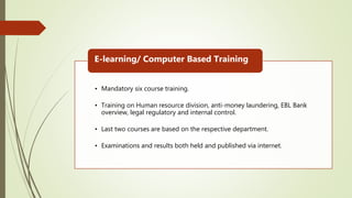 Training Methods Used in Eastern Bank Limited, Bangladesh | PPT