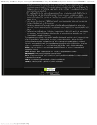 HRM/498 ENTIRE CLASS UOP TUTORIALS | PDF