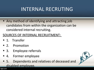 Personnel planning and recruitment | PPT