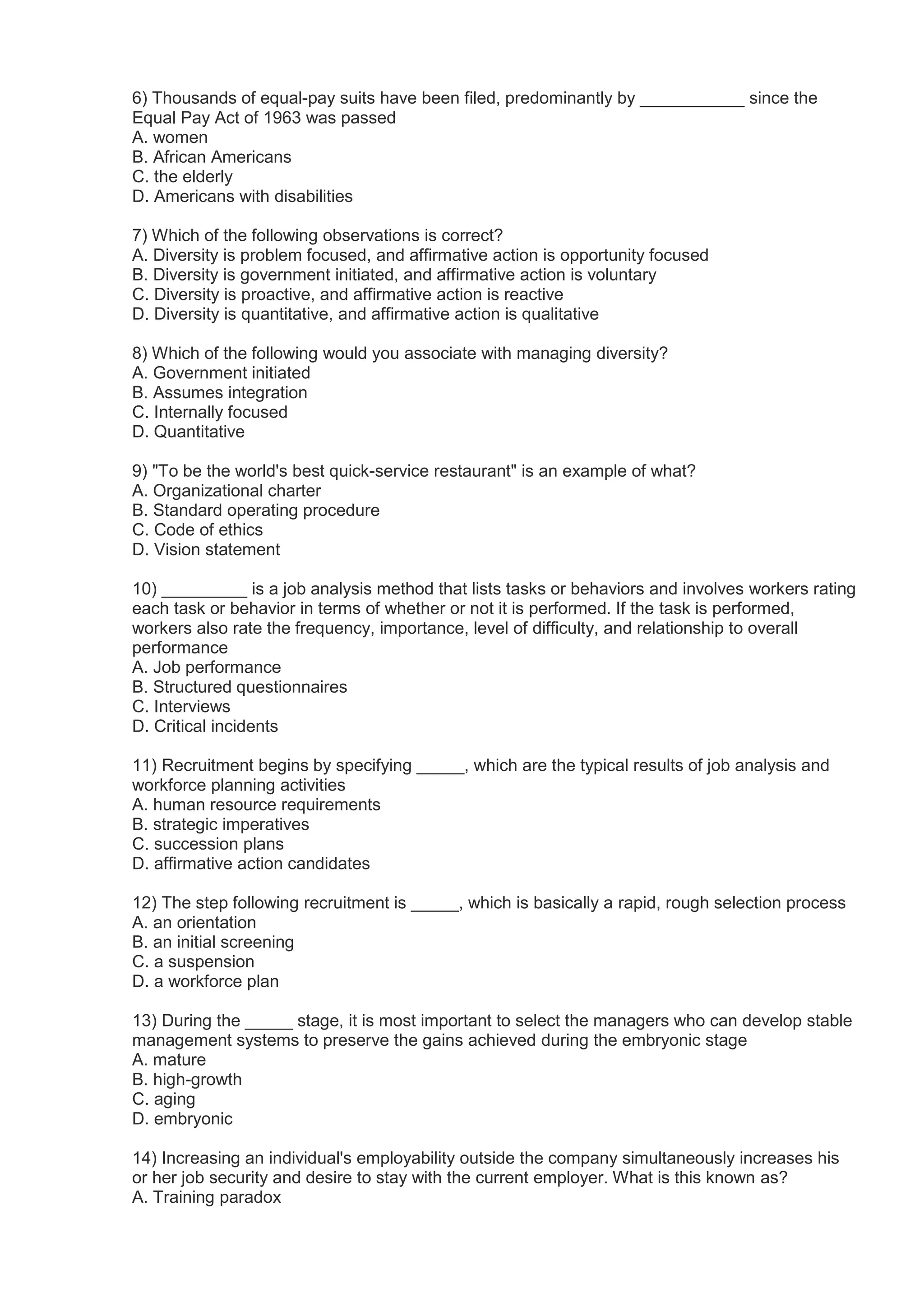 Hrm 531 final exam 30 30 correct answers 100% | PDF