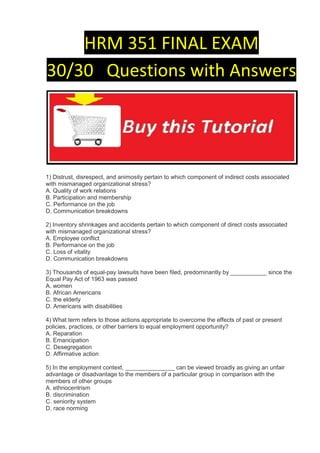 Hrm 531 final exam 30 30 correct answers 100% | PDF