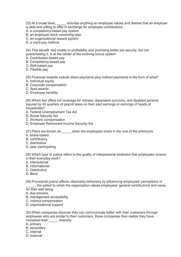 Hrm 531 final exam 30 30 correct answers 100% | PDF