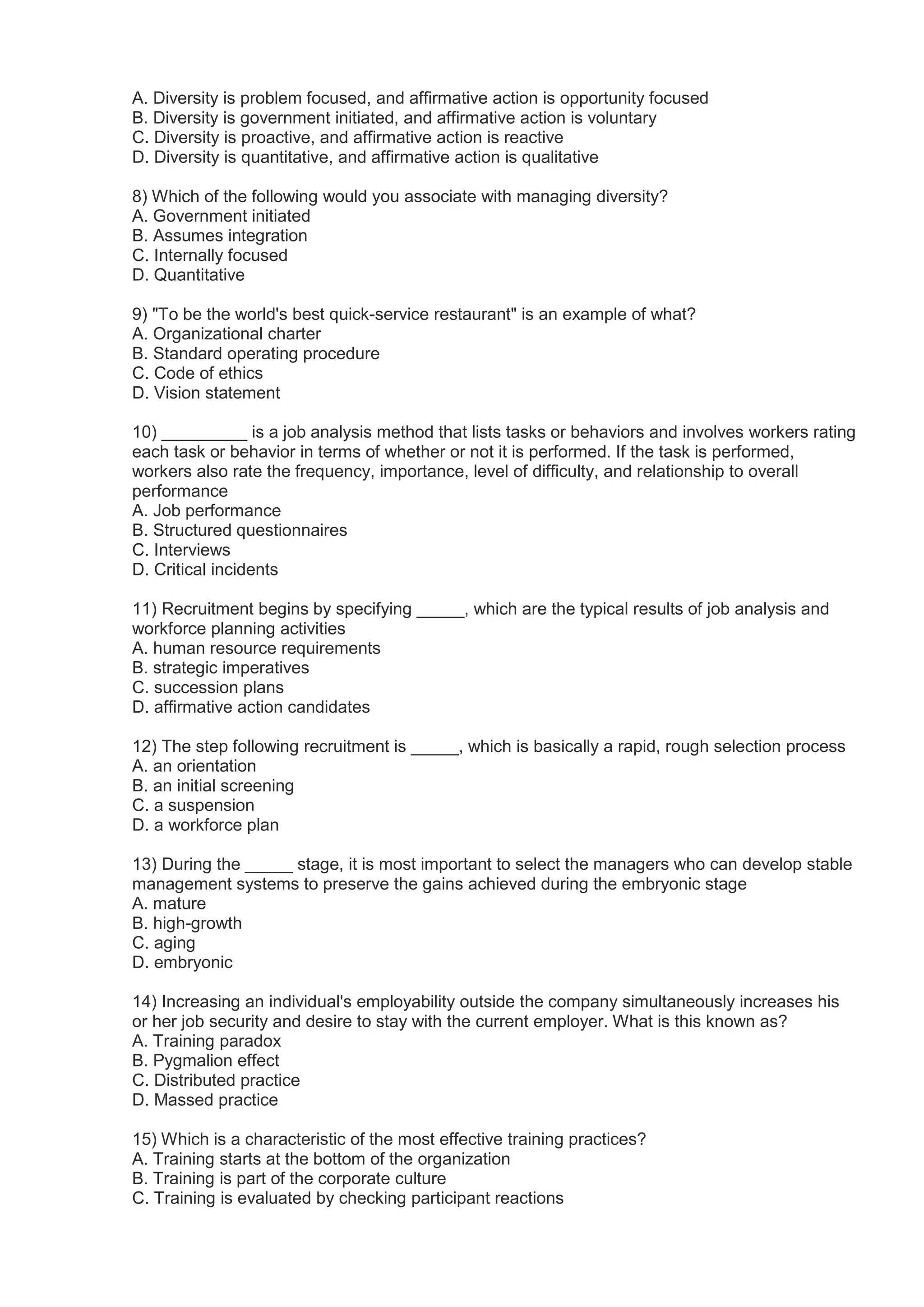 Hrm 531 final exam 30#questions with answers correct 100% | DOCX