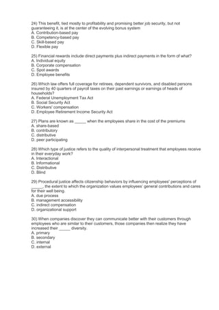 Hrm 531 final exam 30#questions with answers correct 100% | DOCX
