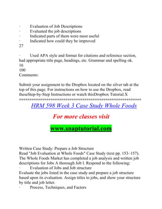 HRM 598 help A Guide to career/Snaptutorial | PDF | Resume Writing and Advice | Job Search