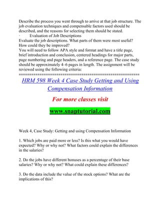 HRM 598 help A Guide to career/Snaptutorial | PDF | Resume Writing and ...