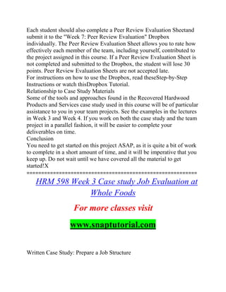 HRM 598 help A Guide to career/Snaptutorial | PDF | Resume Writing and Advice | Job Search