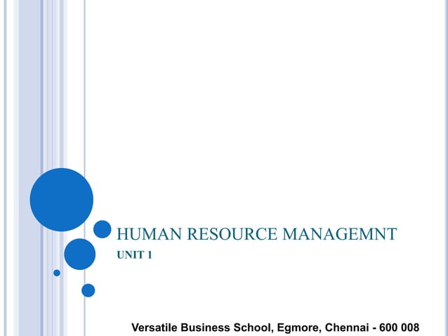 Human Resource Management Full Notes | PPTX