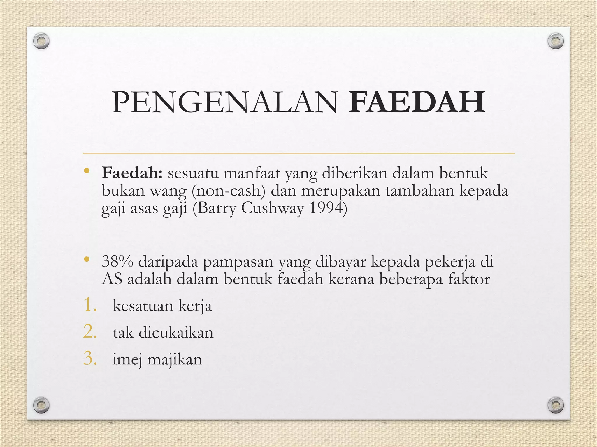 HRM 6 Pengurusan Sumber Manusia: Ganjaran dan Faedah | PDF
